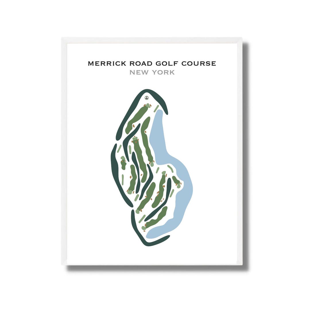 Merrick Road Golf Course, NY | Golf Course Map, Golf Map, Golfer Gift ...