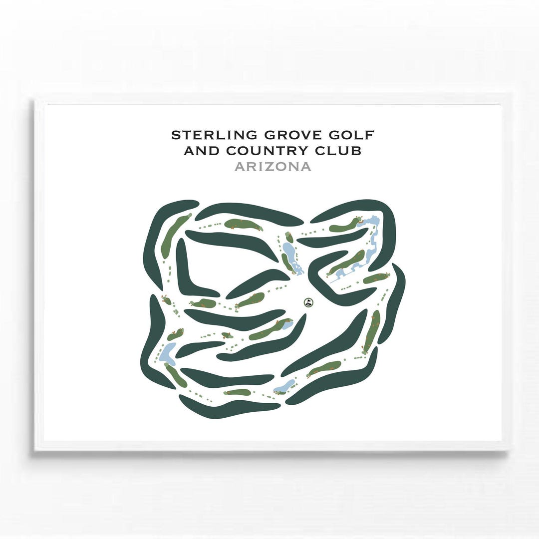 Sterling Grove Golf & Country Club, AZ, Golf Course Map, Golfer Decor ...