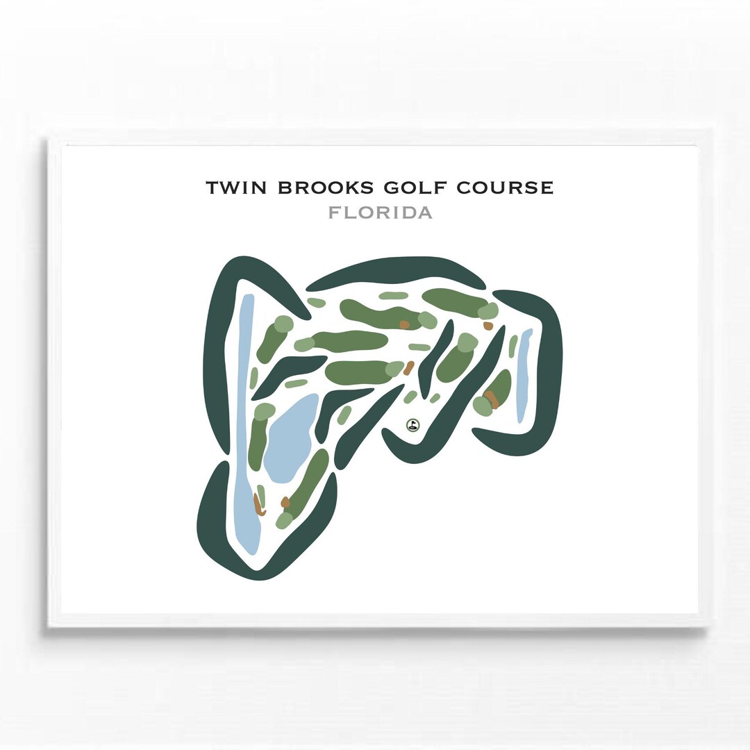 Twin Brooks Golf Course, Florida | Golf Course Map, Golf Map, Golfer ...