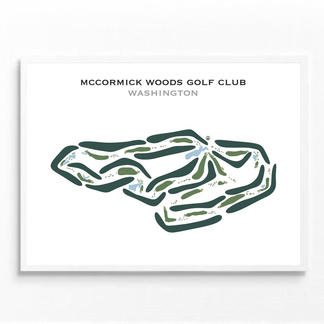 Mccormick Woods Golf Club Canvas, WA Golf Course Map Print, Golf Map ...