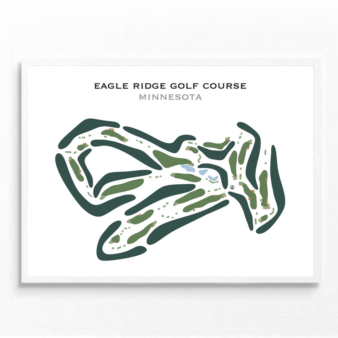 Eagle Ridge Golf Course, MN | Golf Course Map, Golf Map, Golfer Gift ...