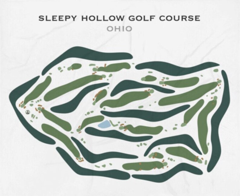 Sleepy Hollow Golf Course, OH | Golf Course Map, Golf Map, Golfer Gift ...