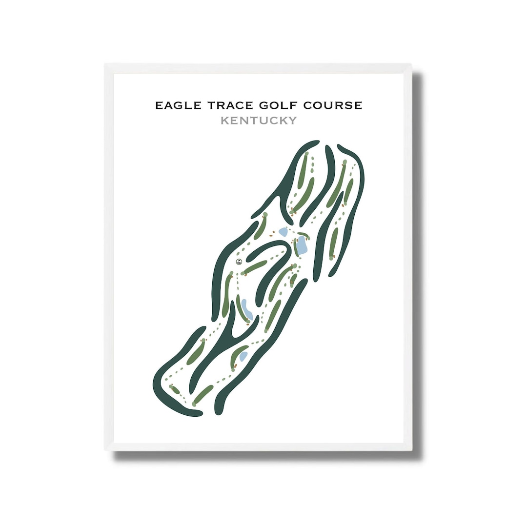 Golf Club Prints- Eagle Trace Kentucky Golf Course Map | Golf Course ...