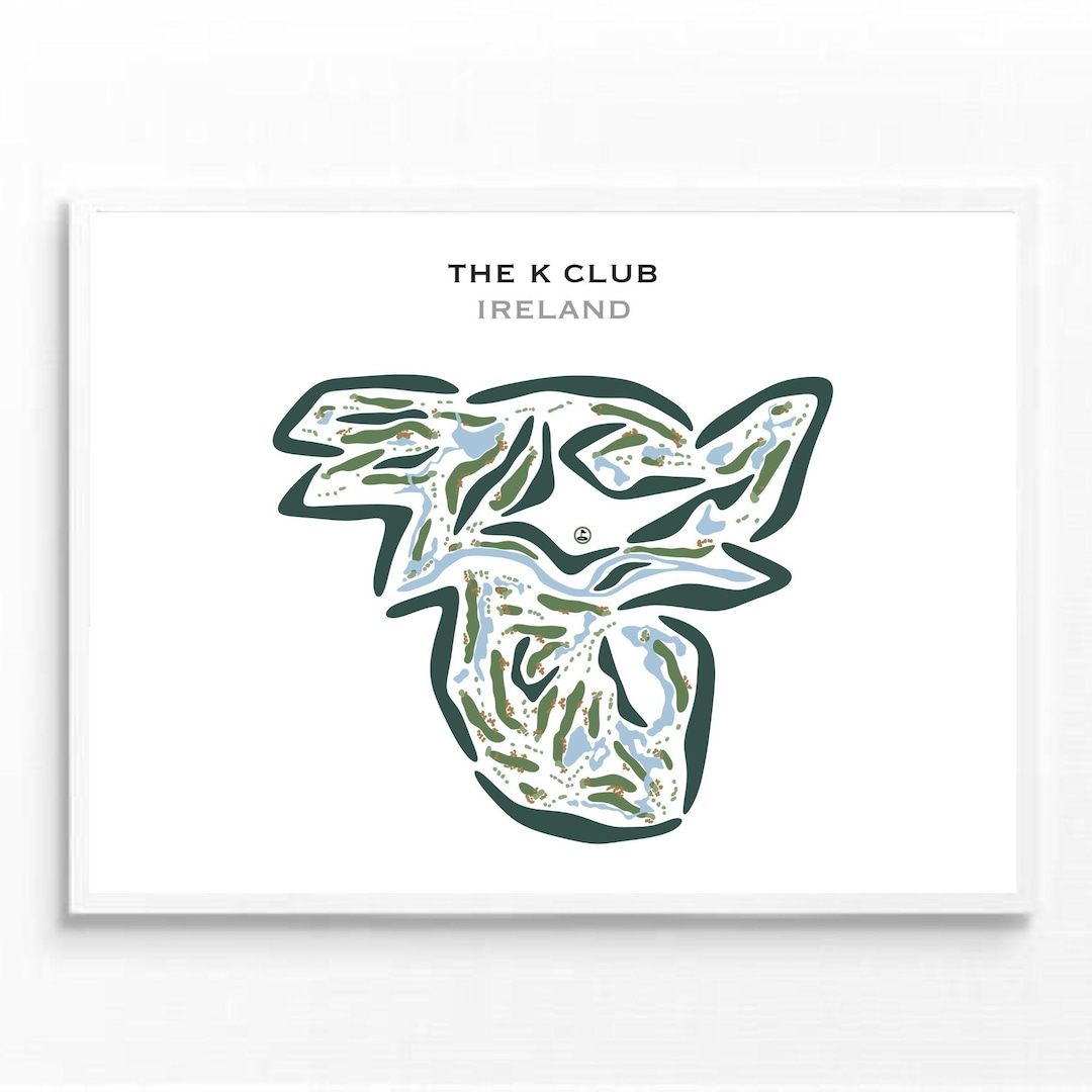 The K Club, Ireland | Golf Course Map, Golf Map, Golfer Gift for Him ...