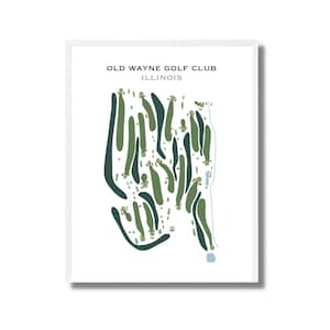 Old Wayne Golf Club, IL Golf Course Map Wall Art, Golf Map Canvas Art ...