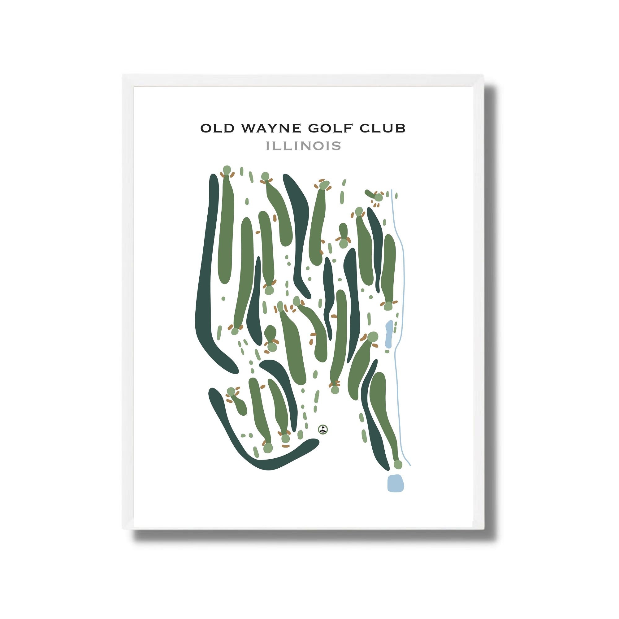 Old Wayne Golf Club, IL Golf Course Map, Home Decor, Golfer Gift for ...