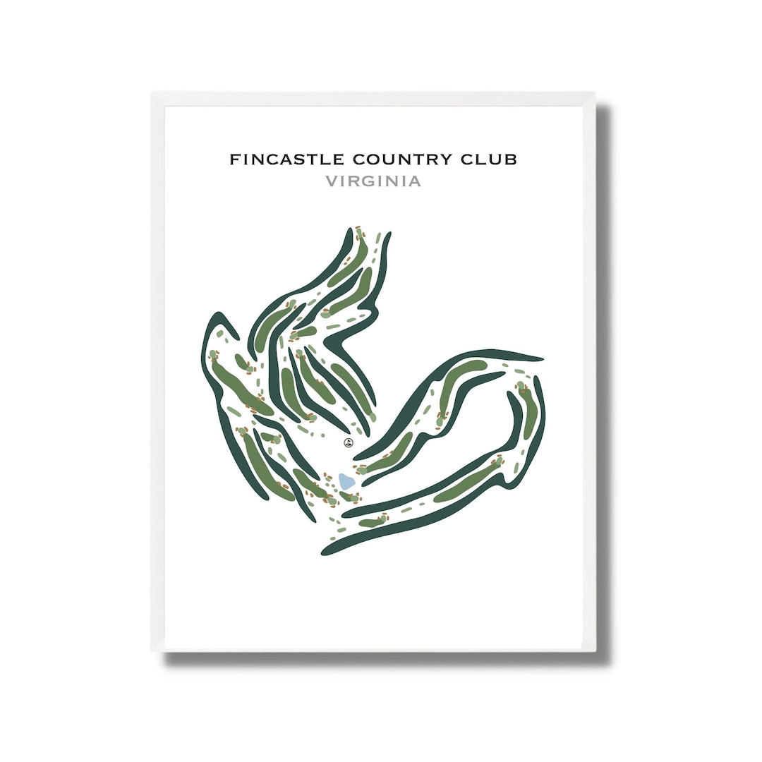 Fincastle Country Club, VA | Golf Course Map, Golf Map, Golfer Gift for ...