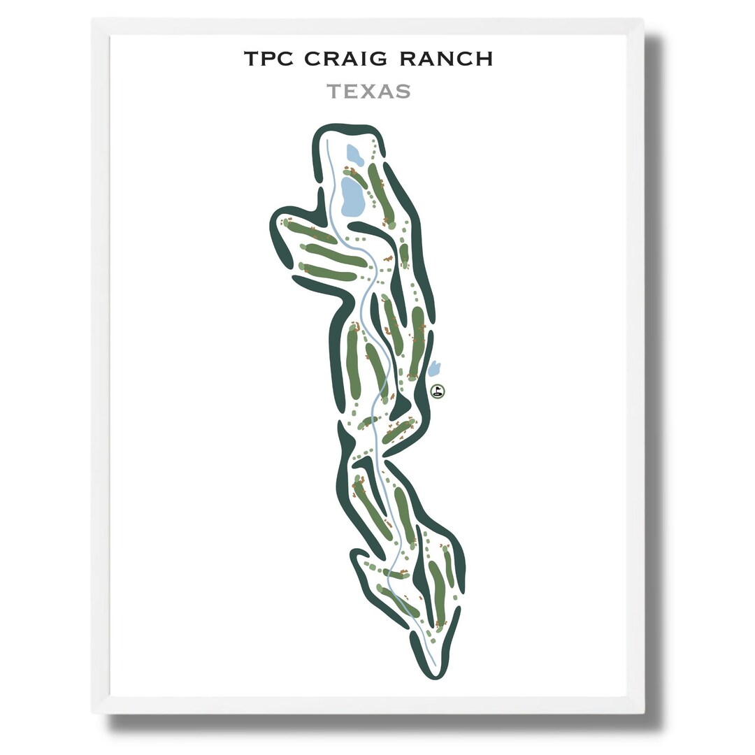 TPC Craig Ranch Texas Golf Course Map Home Decor Golfer - Etsy