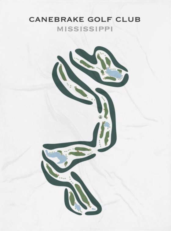 Canebrake Golf Club, MS | Golf Course Map, Golf Map, Golfer Gift for ...