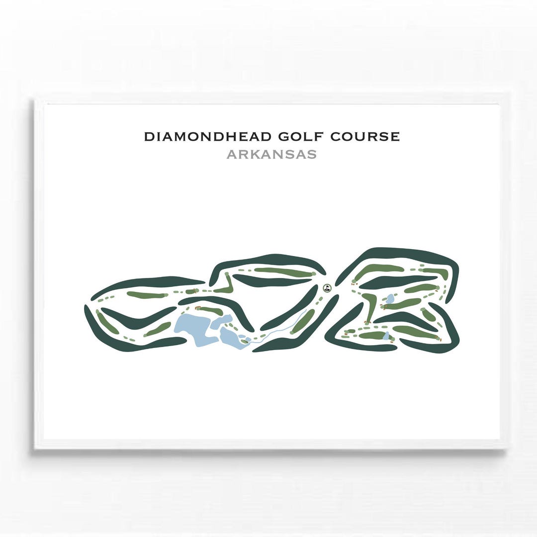 Diamondhead Golf Course, AR | Golf Course Map, Golf Map, Golfer Gift ...