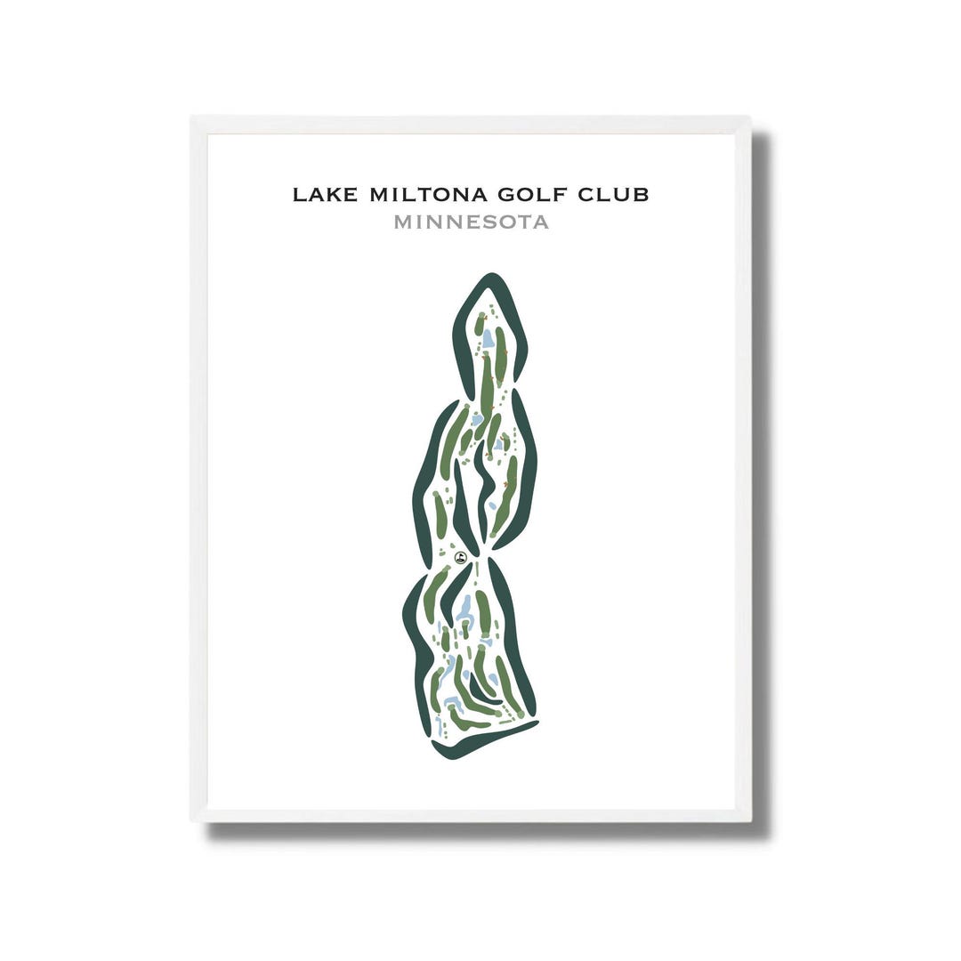 Lake Miltona Golf Club, MN | Golf Course Map, Golf Map, Golfer Gift for ...