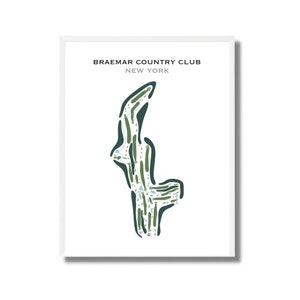 Braemar Country Club, NY Golf Course Map Wall Art, Golf Map Canvas ...
