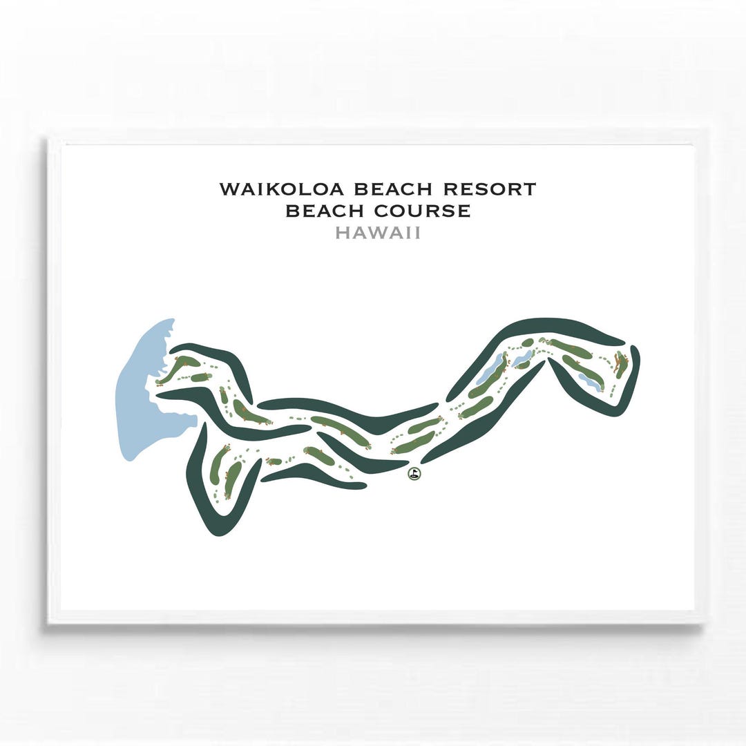 Waikoloa Beach Resort - Beach Course, HI | Golf Course Map, Golf Map ...