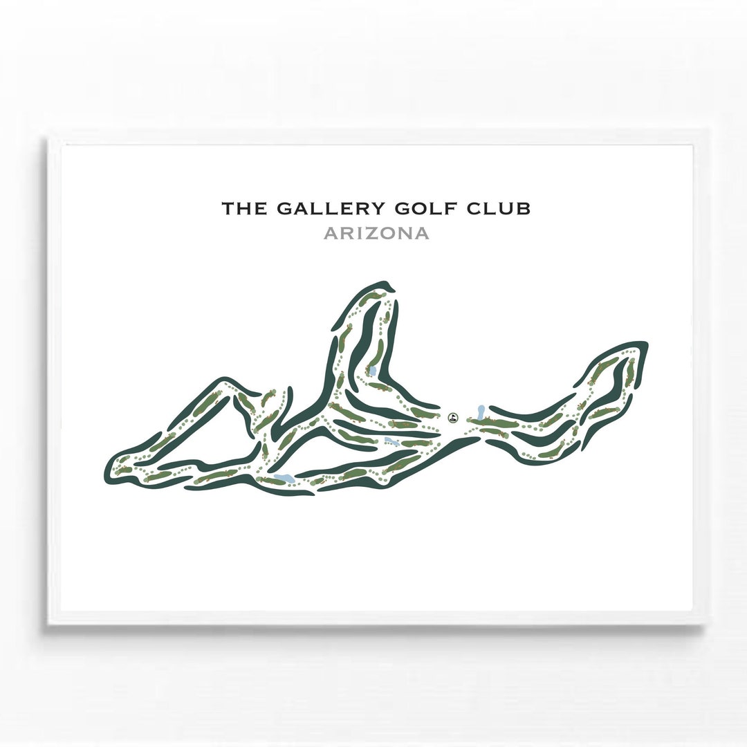 The Gallery Golf Club, Arizona Golf Course Map Wall Art, Golf Map ...