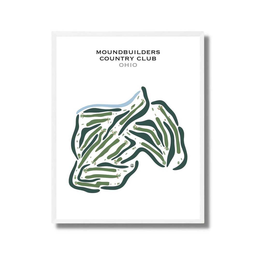 Moundbuilders Country Club, OH | Golf Course Map, Golf Map, Golfer Gift ...