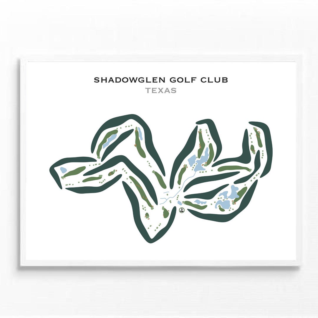 Shadowglen Golf Club, TX | Golf Course Map, Golf Map, Golfer Gift for ...