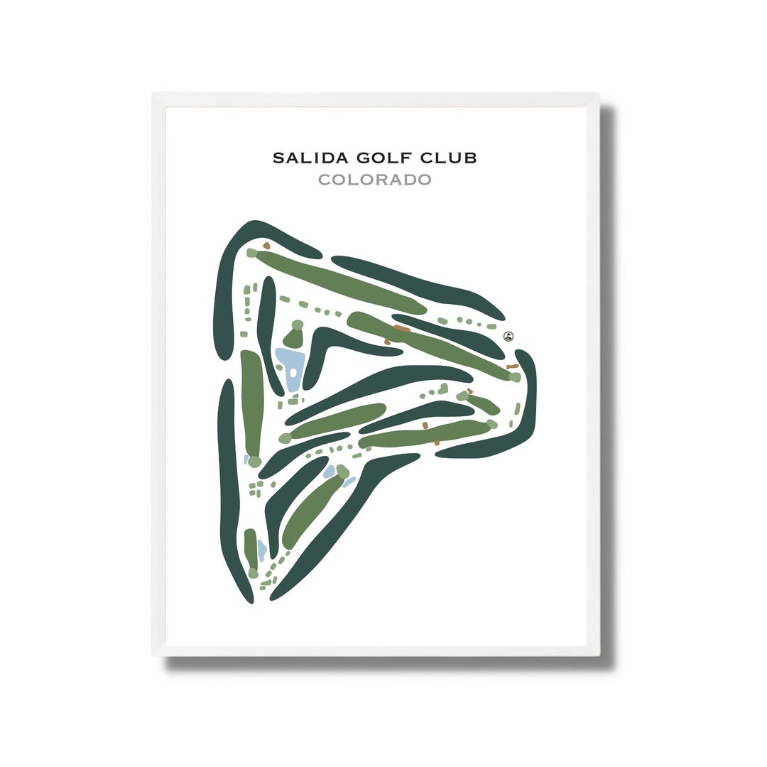 Salida Golf Club, Colorado | Golf Course Map, Golf Map, Golfer Gift for ...