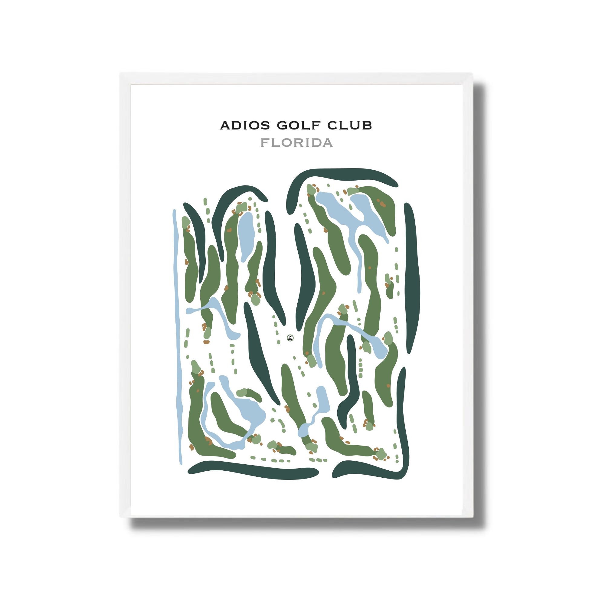Adios Golf Club, Florida Golf Course Map, Home Decor, Golfer Gift for ...