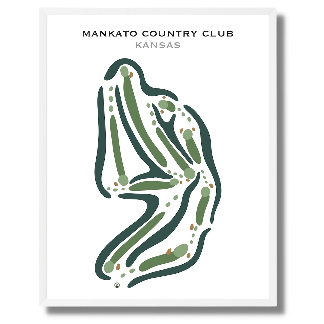 Mankato Country Club Kansas Golf Course Map Home Decor - Etsy