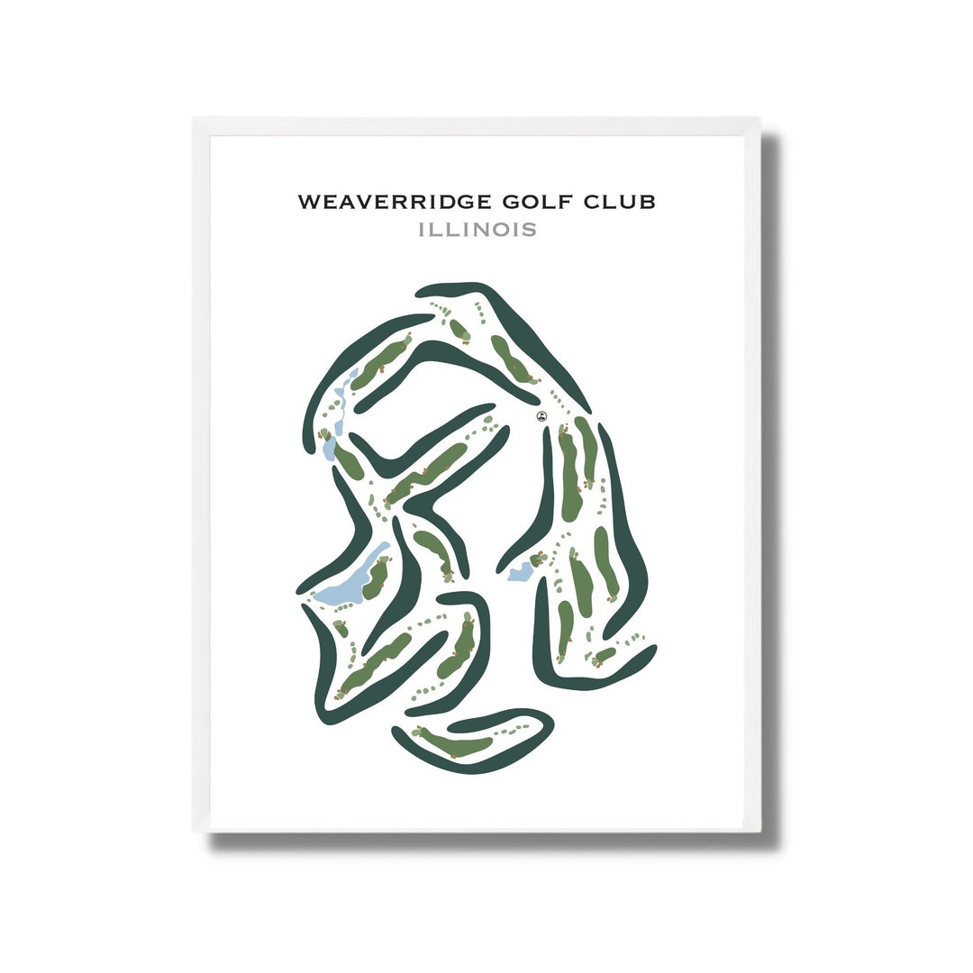 Weaverridge Golf Club, IL | Golf Course Map, Golf Map, Golfer Gift for ...