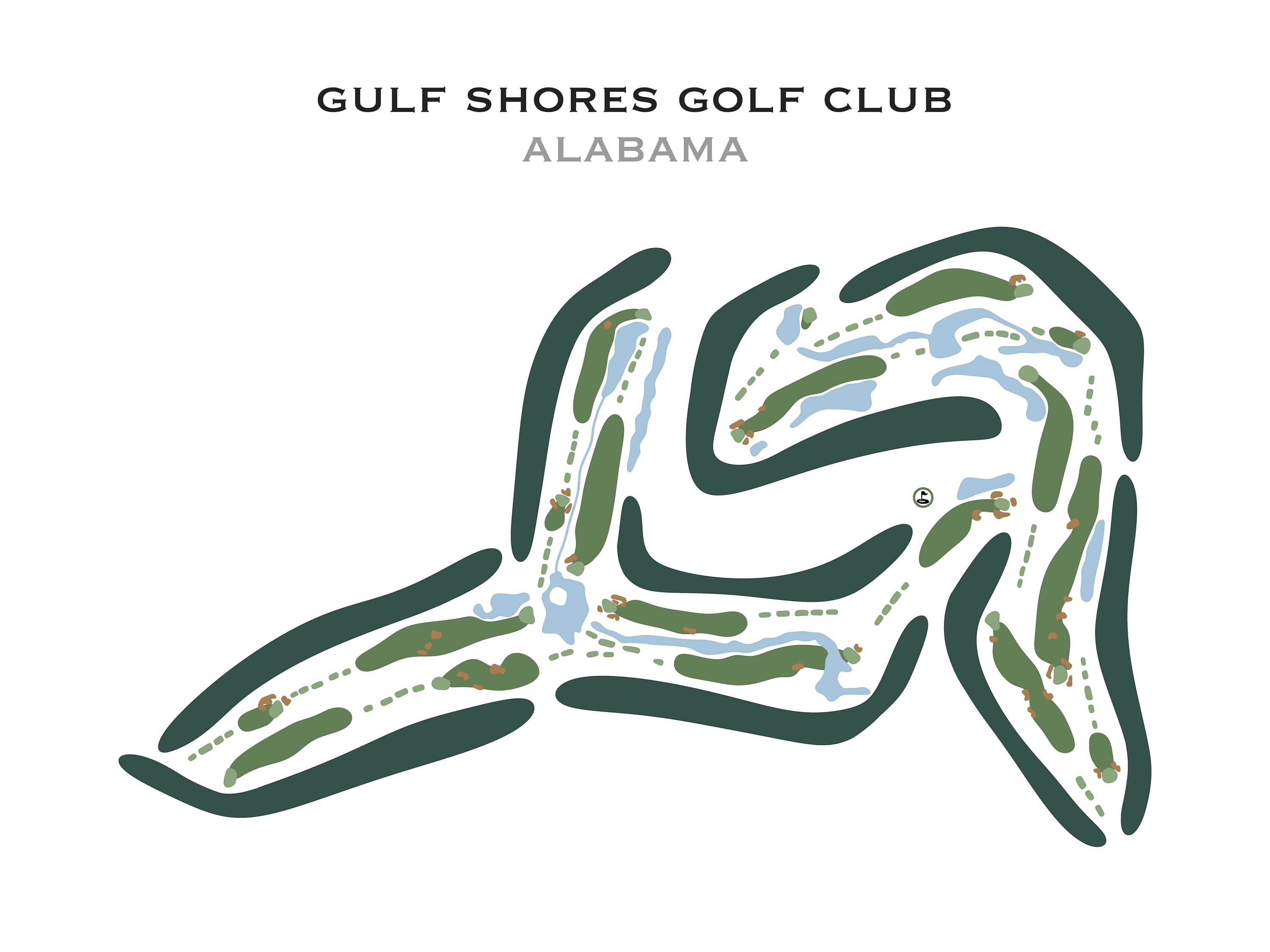 Gulf Shores Golf Club AL Golf Course Map Home Decor - Etsy
