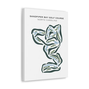 Sandpiper Bay Golf Course, NC | Golf Course Map, Golf Map, Golfer Gift ...