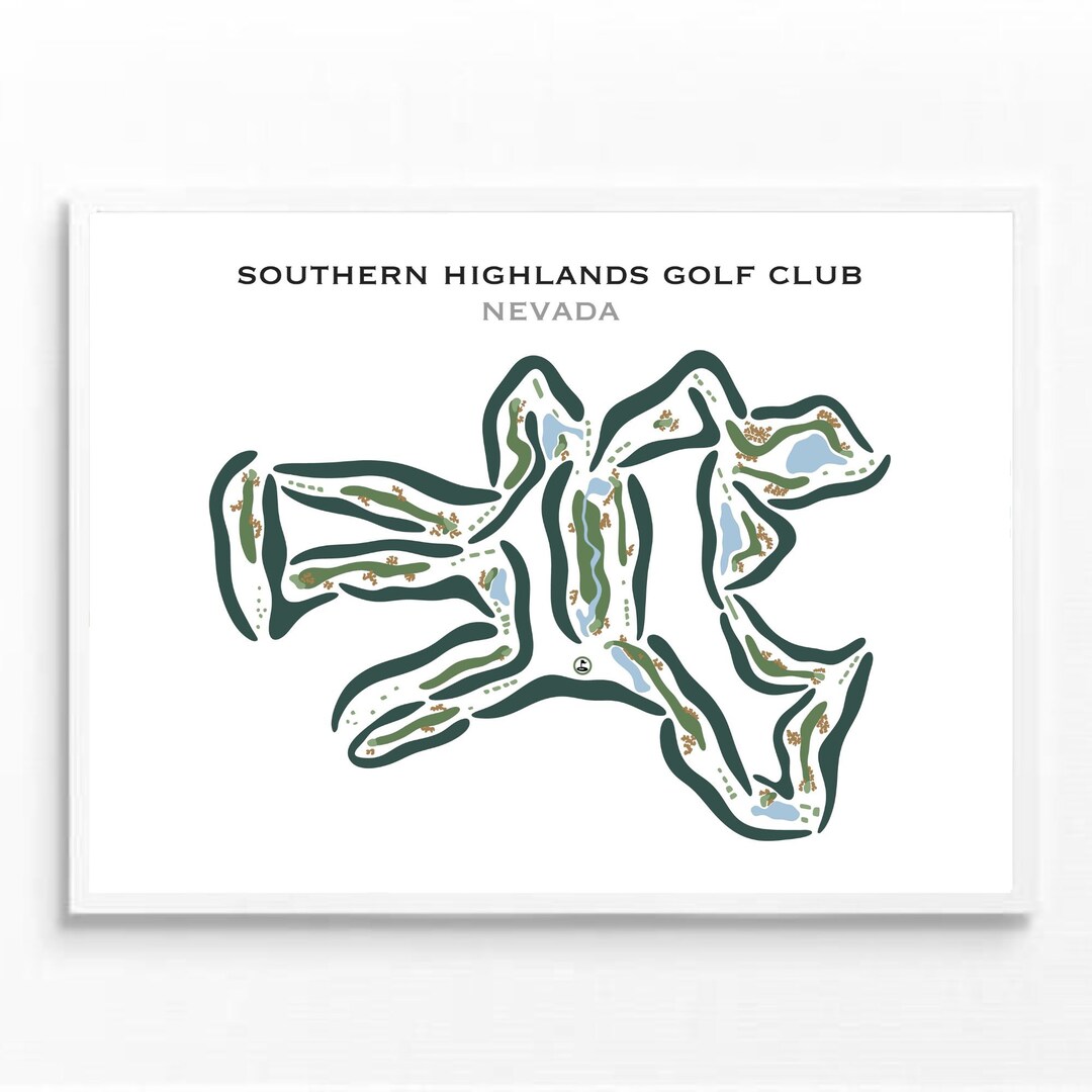 Southern Highlands, NV |golf Course Map, Golf Map, Golfer Gift for Him ...