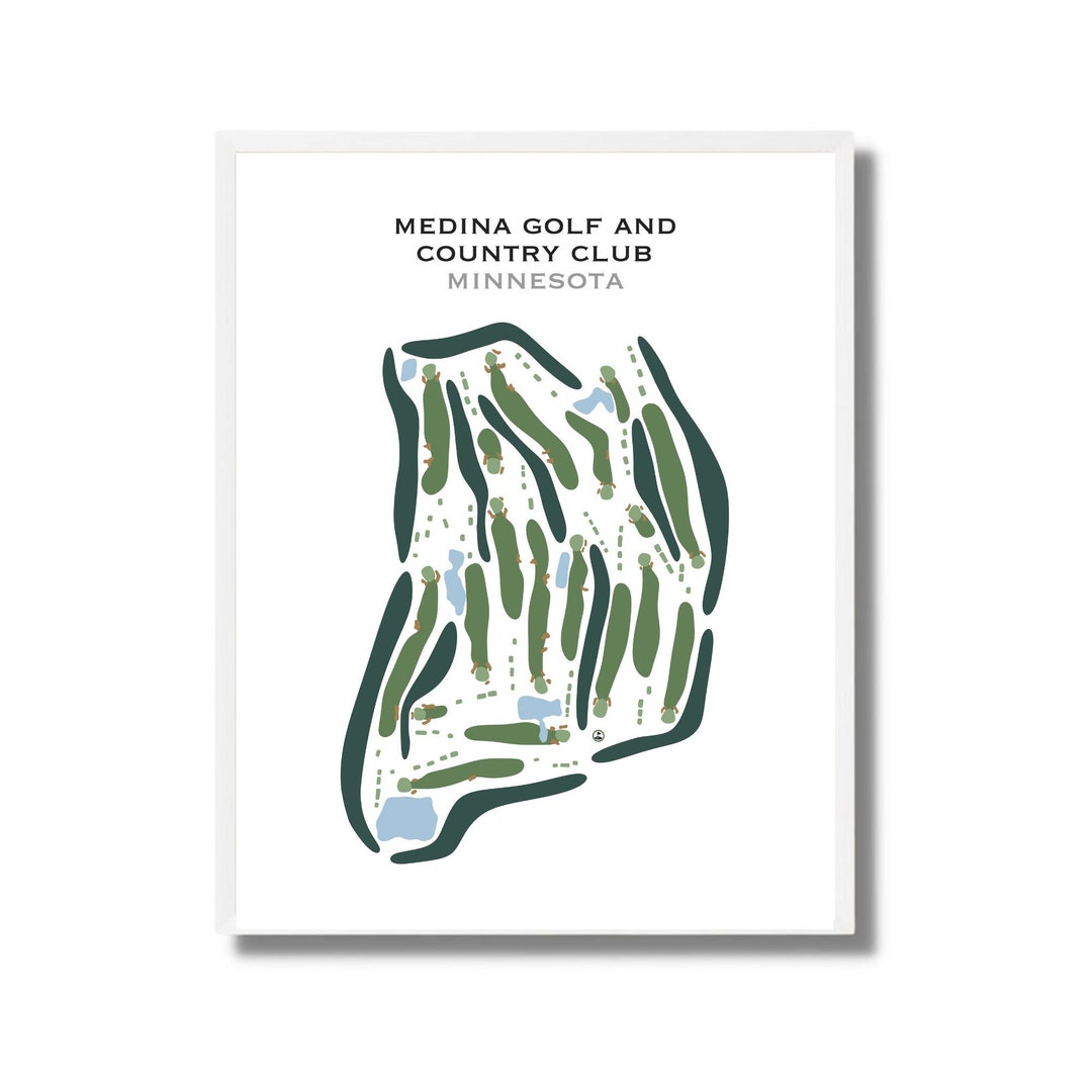 Medina Golf & Country Club, MN | Golf Course Map, Golf Map,golfer Gift ...