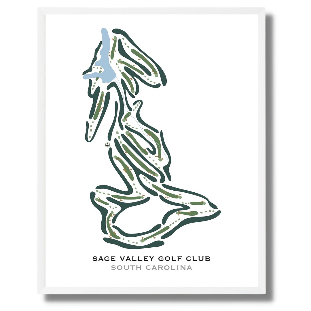 Sage Valley Golf Club SC Golf Course Map Home Decor - Etsy