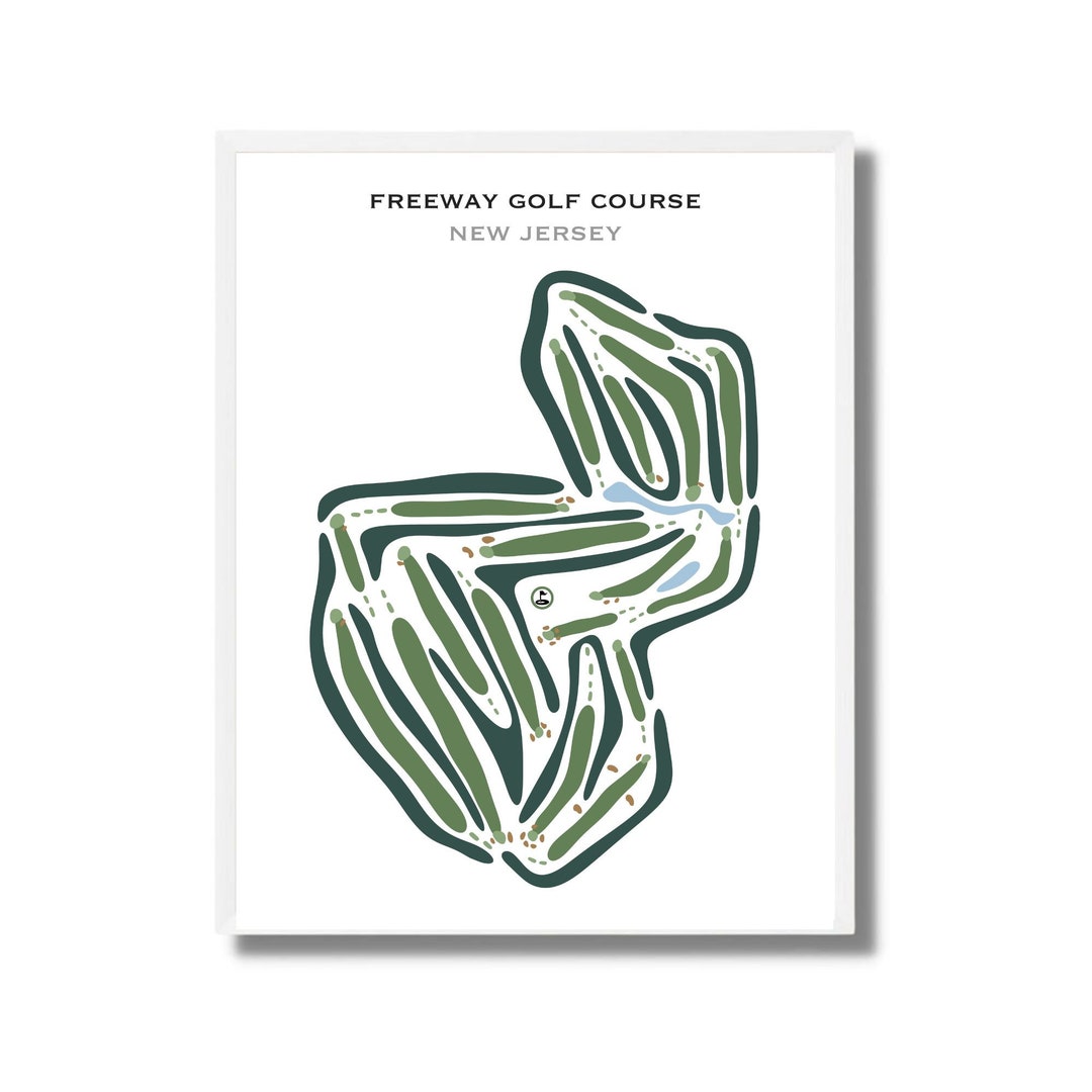 Freeway Golf Course, NJ | Golf Course Map, Golf Map, Golfer Gift for ...