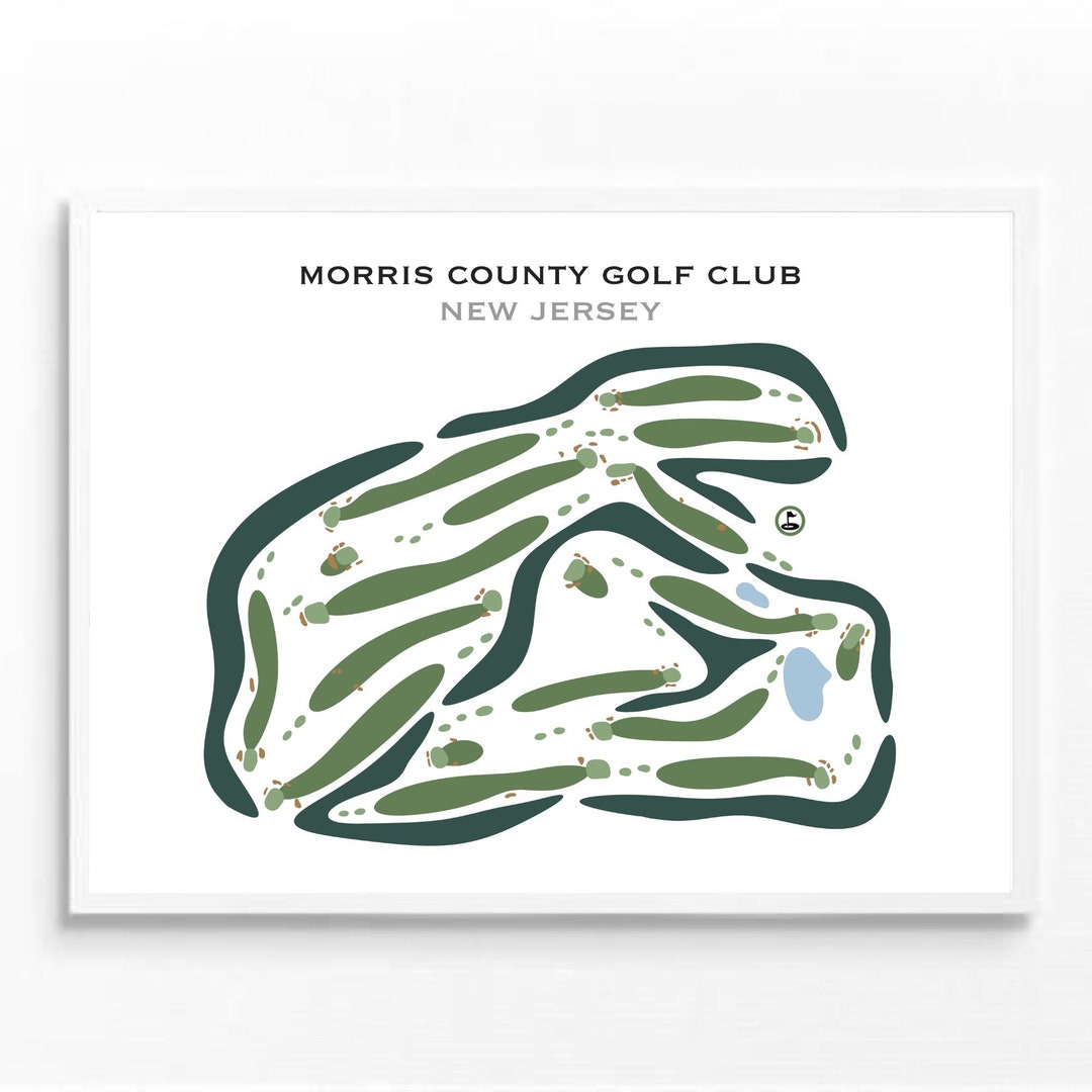 Morris County Golf Club, NJ | Golf Course Map, Golf Map, Golfer Gift ...