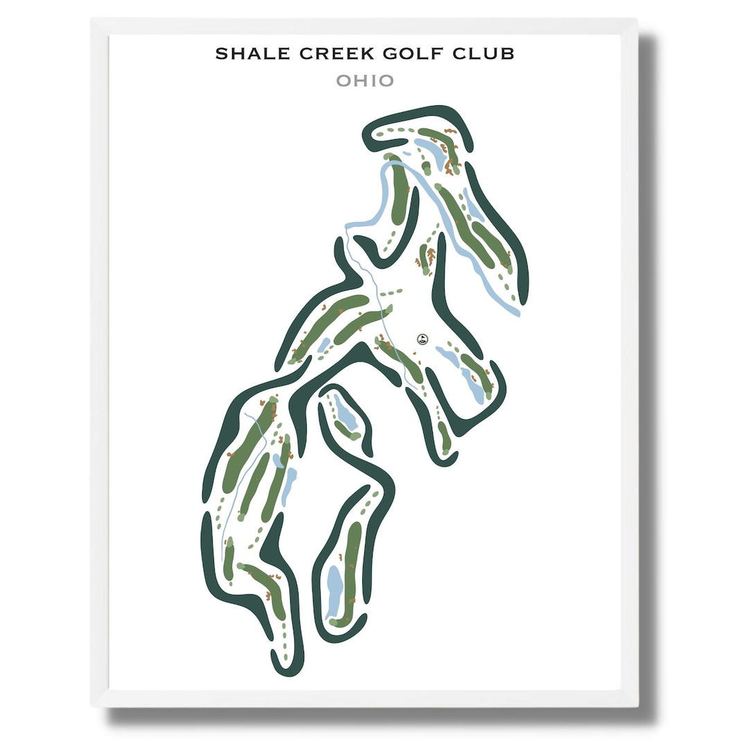 Shale Creek Golf Club Ohio Golf Course Map Home Decor - Etsy