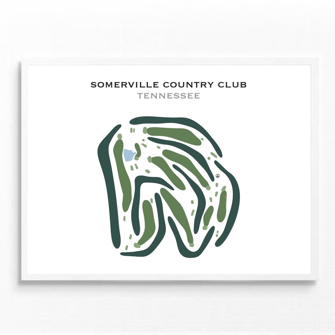 Somerville Country Club, TN | Golf Course Map, Golf Map, Golfer Gift ...