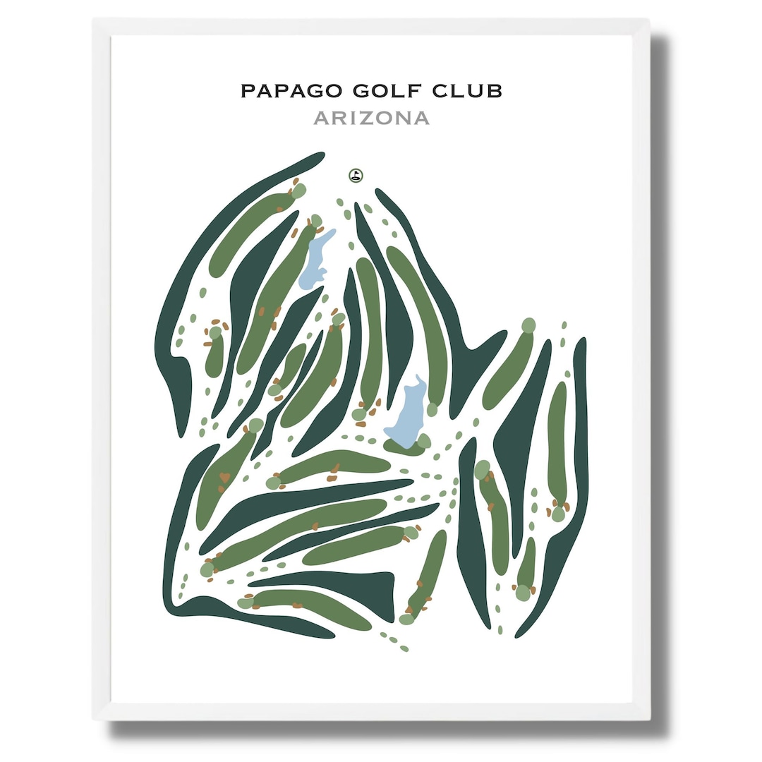 Papago Golf Club Arizona Golf Course Map Home Decor - Etsy