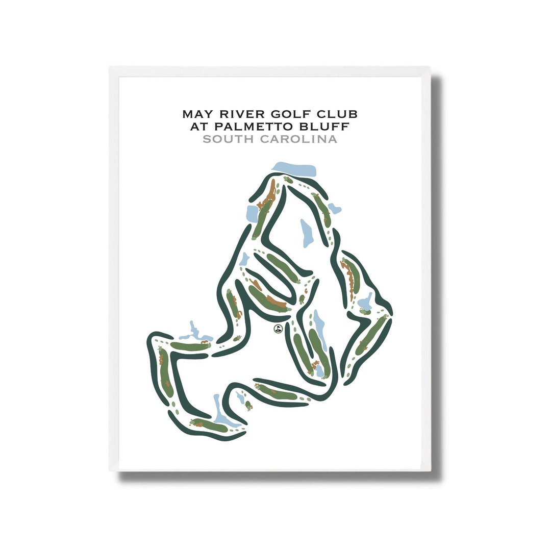 May River Golf Club Palmetto Bluff, SC | Golf Course Map, Golfer Gift ...