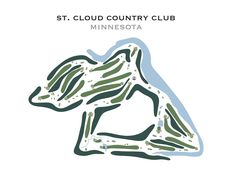 St. Cloud Country Club MN Golf Course Map Home Decor - Etsy
