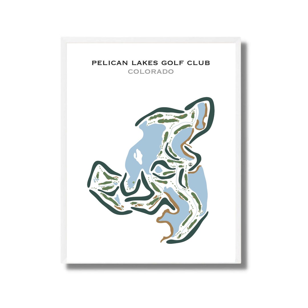 Pelican Lakes Golf Club, CO | Golf Course Map, Golf Map, Golfer Gift ...