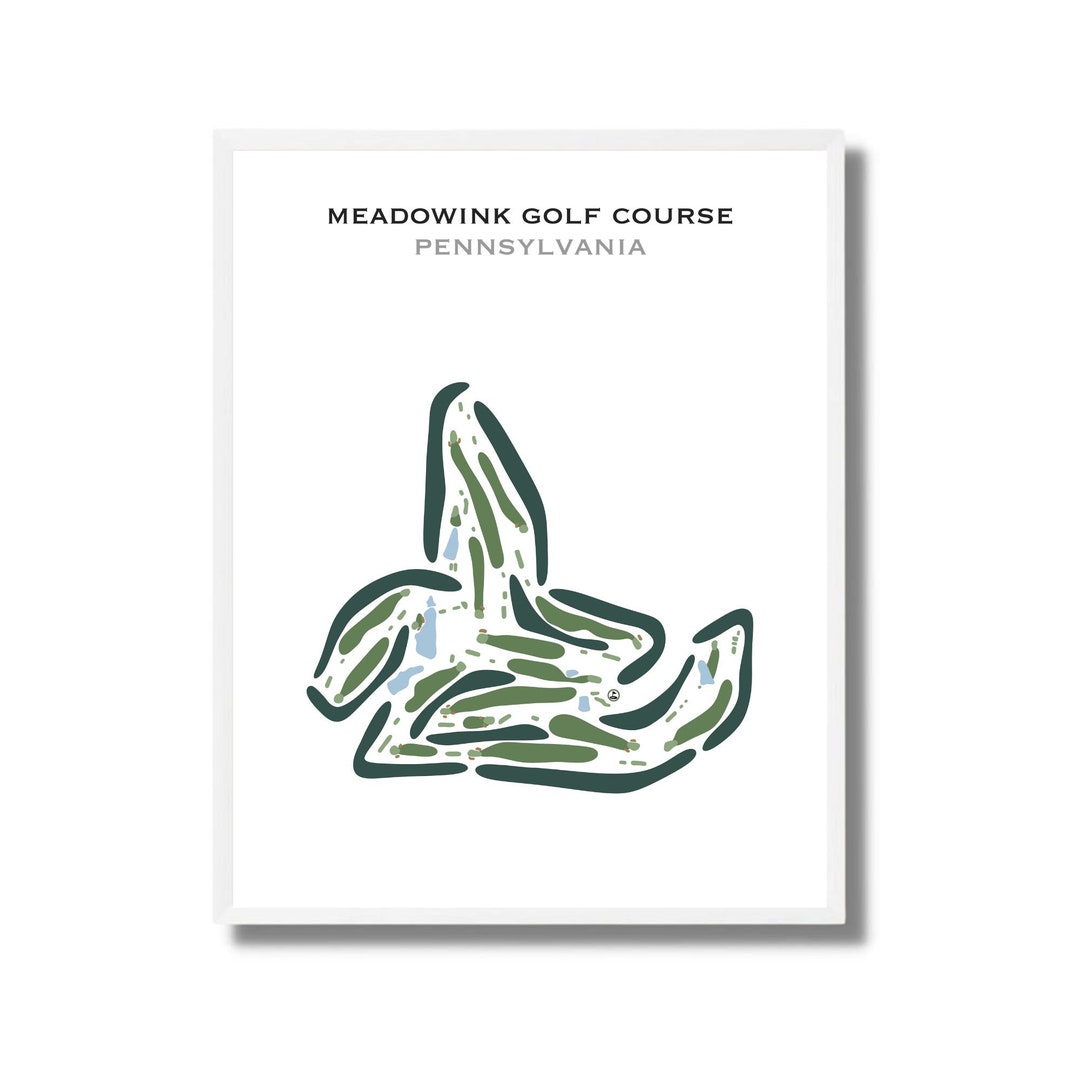 Meadowink Golf Course, PA | Golf Course Map, Golf Map, Golfer Gift for ...