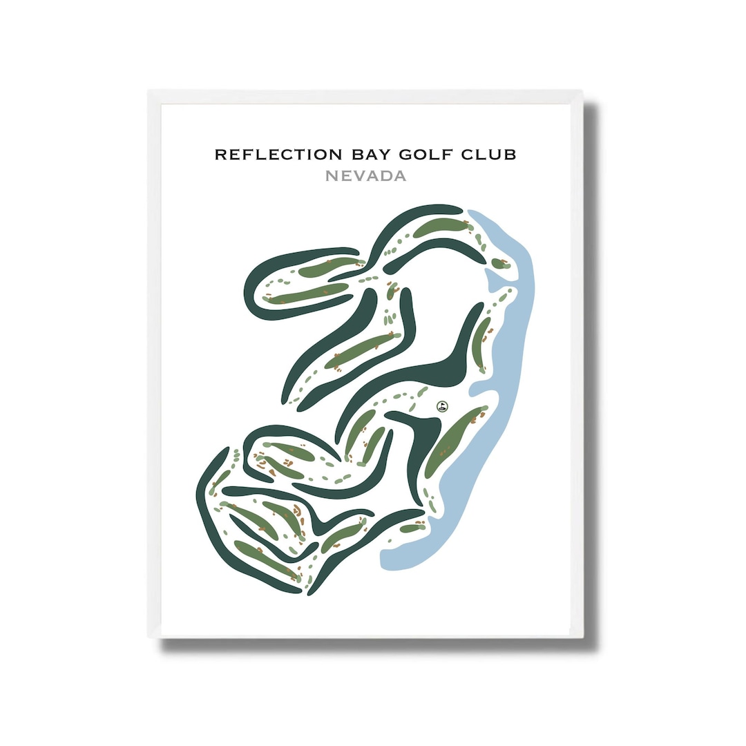 Reflection Bay Golf Club, Nevada | Golf Course Map, Golf Course Print ...
