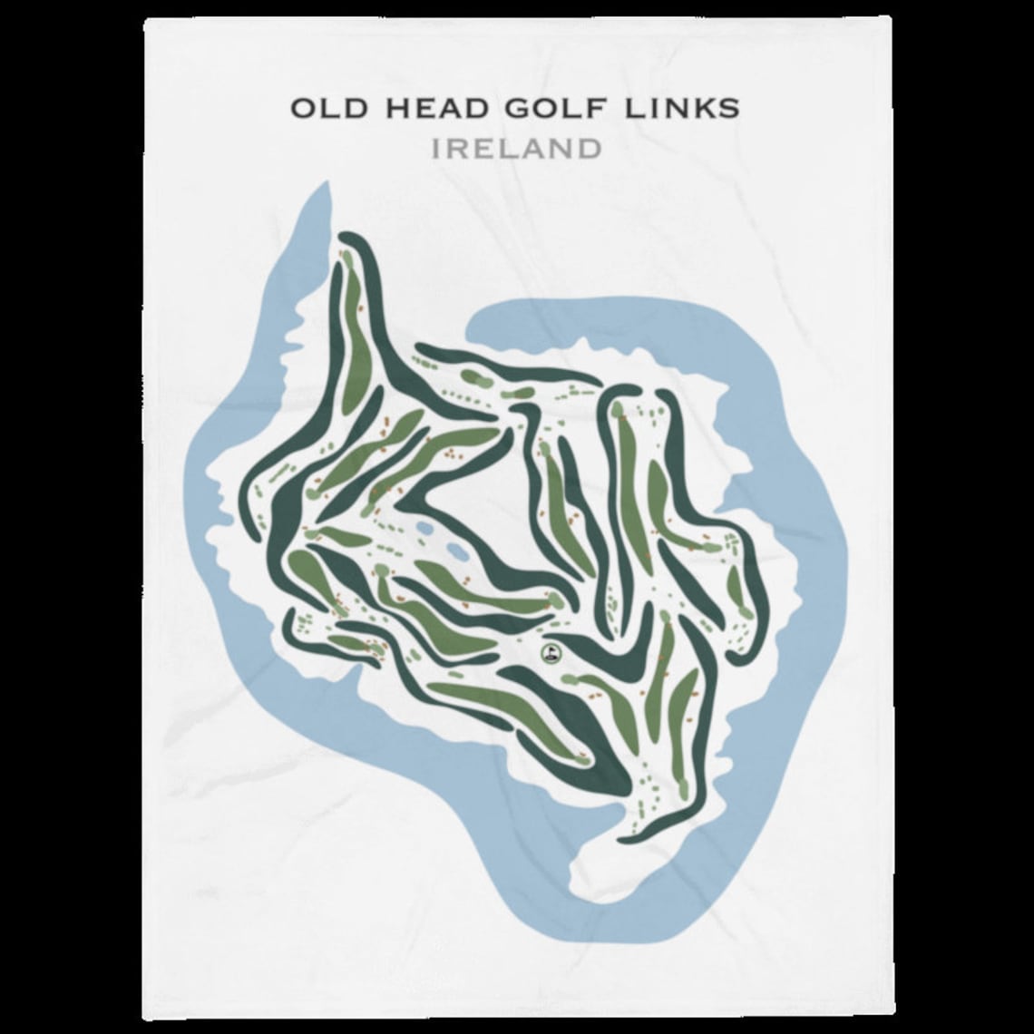 Old Head Golf Links, Ireland Golf Course Map, Golf Course Print ...
