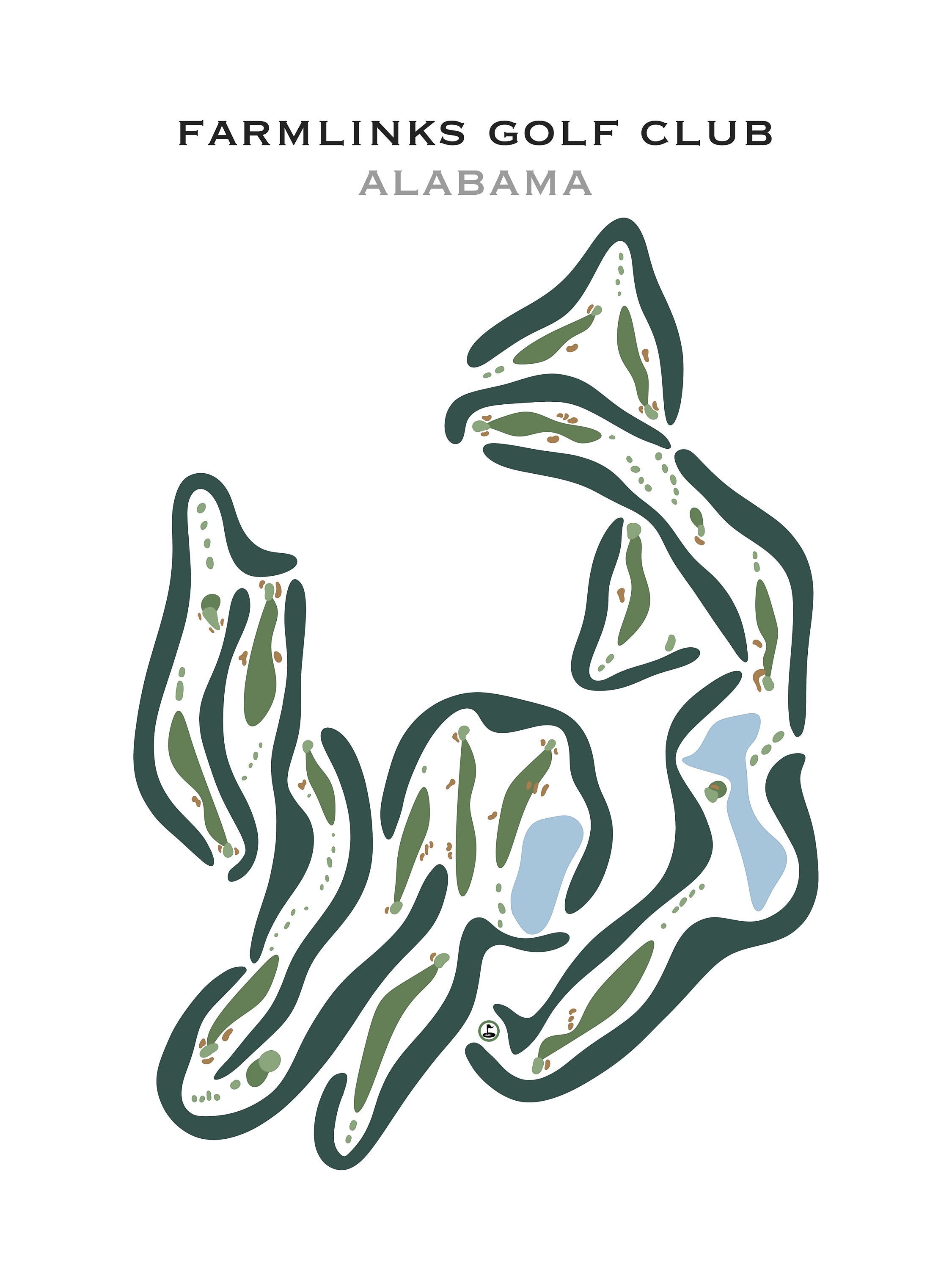 Farmlinks Golf Club, Alabama, Golf Course Map, Golf Gifts for Men, Golf ...