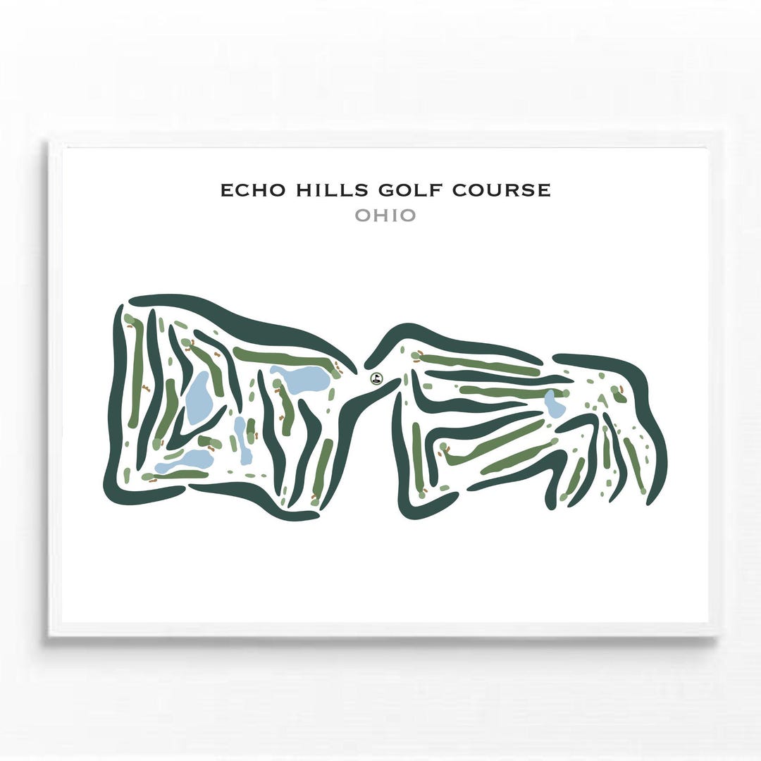 Echo Hills Golf Course, Ohio | Golf Course Map, Golf Map, Golfer Gift ...