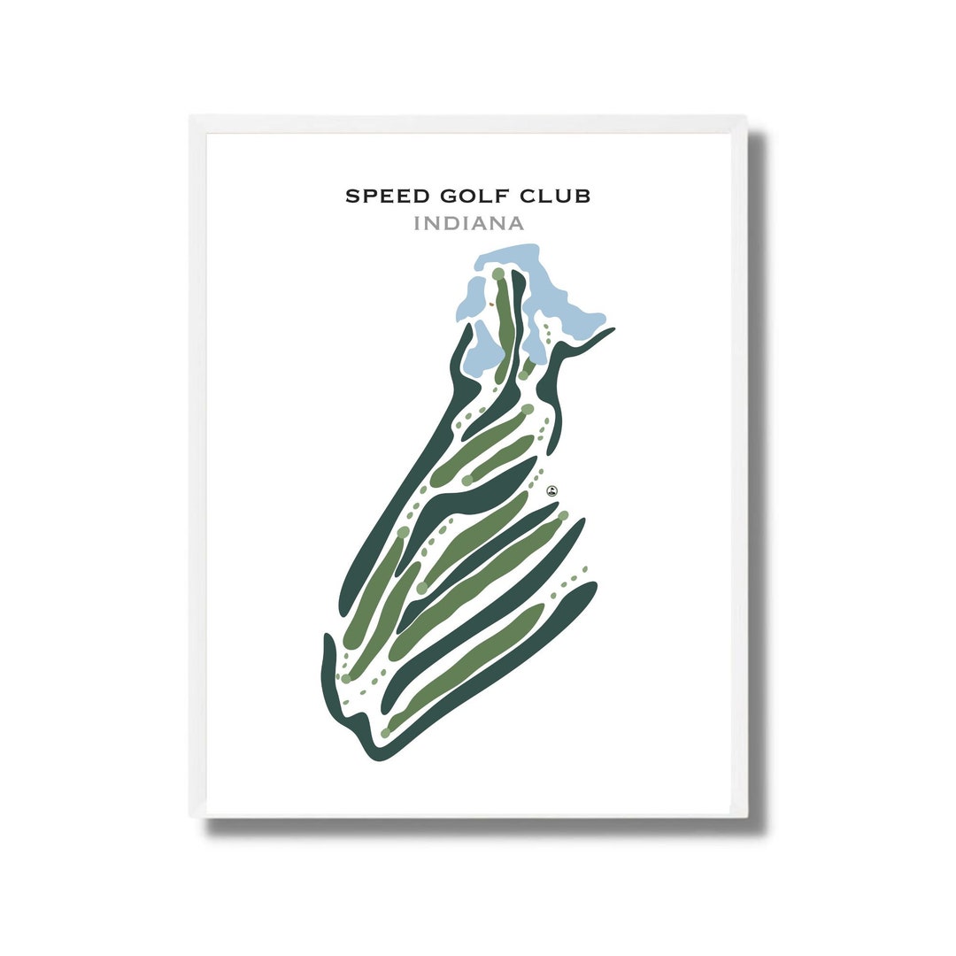 Speed Golf Club, Indiana | Golf Course Map, Golf Map, Golfer Gift for ...