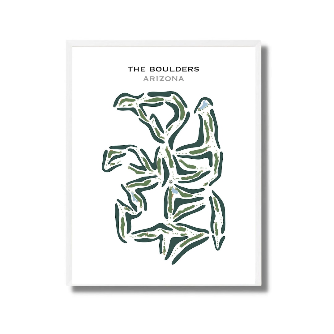 The Boulders, Arizona | Golf Course Map, Golf Map, Golfer Gift for Him ...