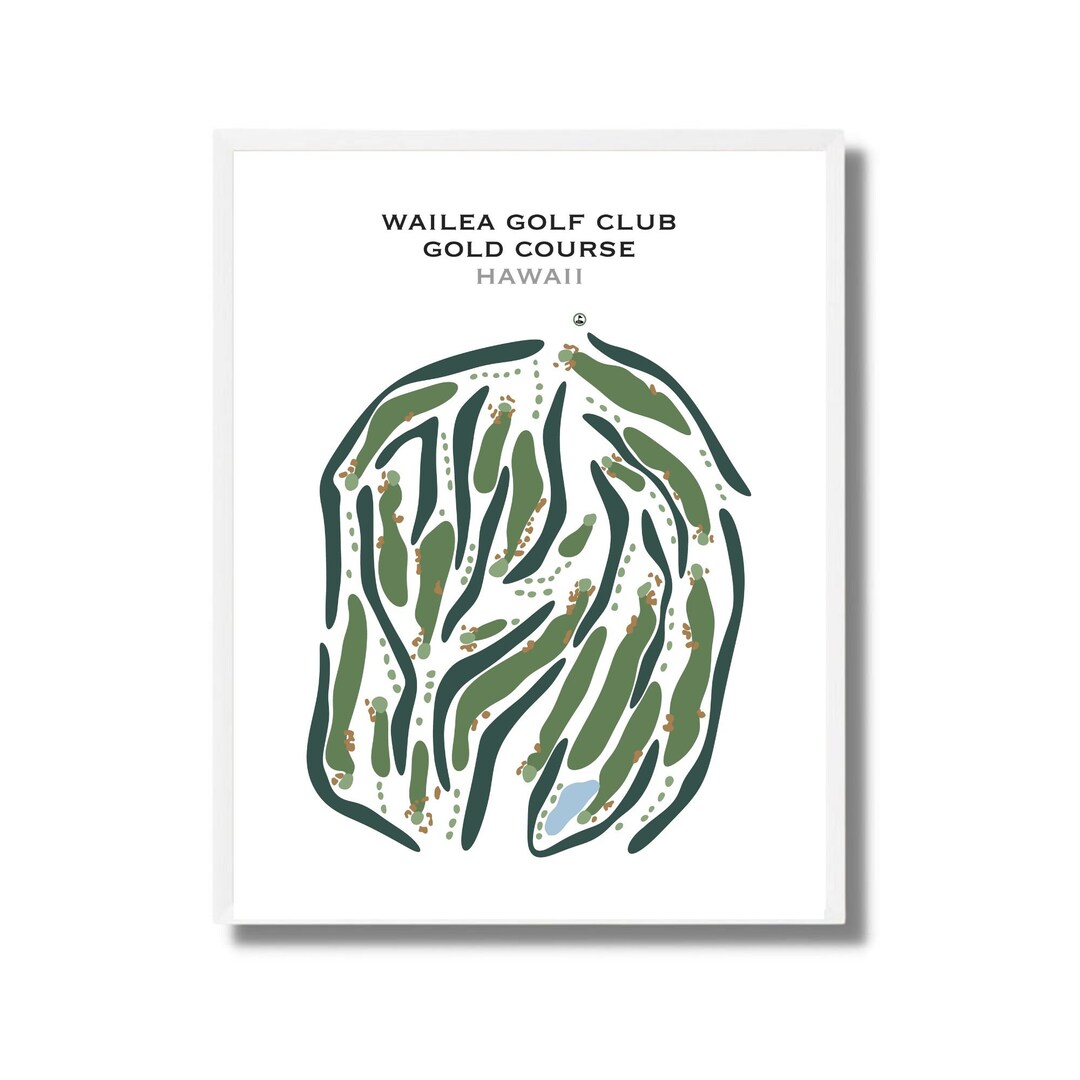 Wailea Golf Club Gold Course, HI | Golf Course Map, Golf Map,golfer ...