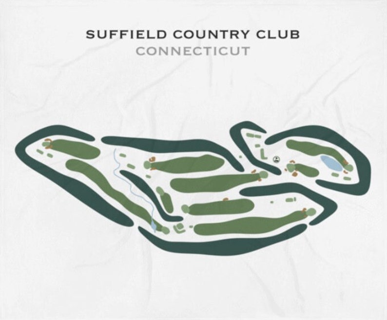 Suffield Country Club, CT | Golf Course Map, Golf Map, Golfer Gift for ...