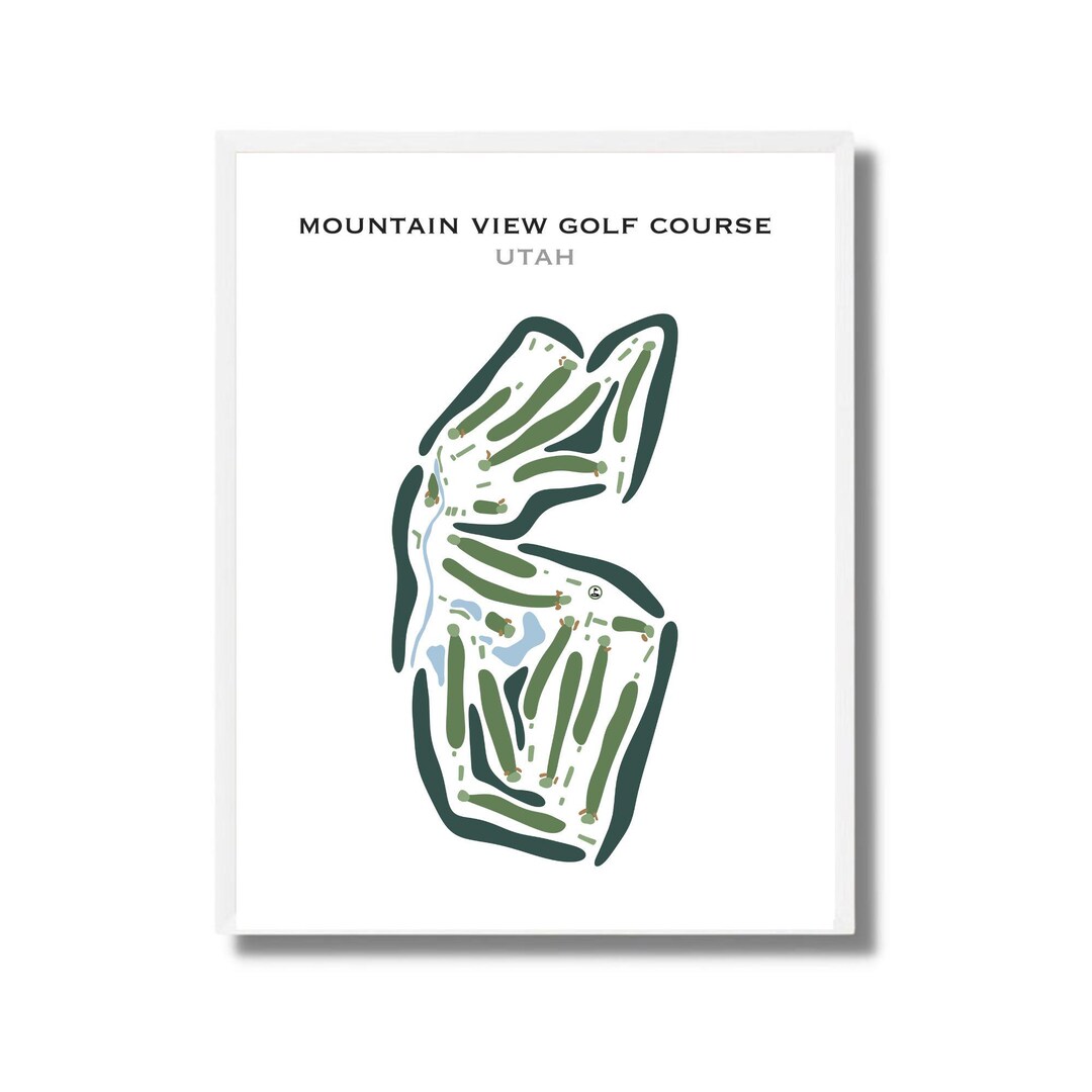 Mountain View Golf Course, UT | Golf Course Map, Golf Map, Golfer Gift ...