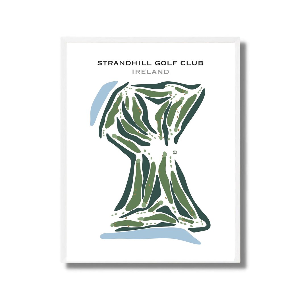 Strandhill Golf Club, Ireland | Golf Course Map Wall Art, Golf Map ...