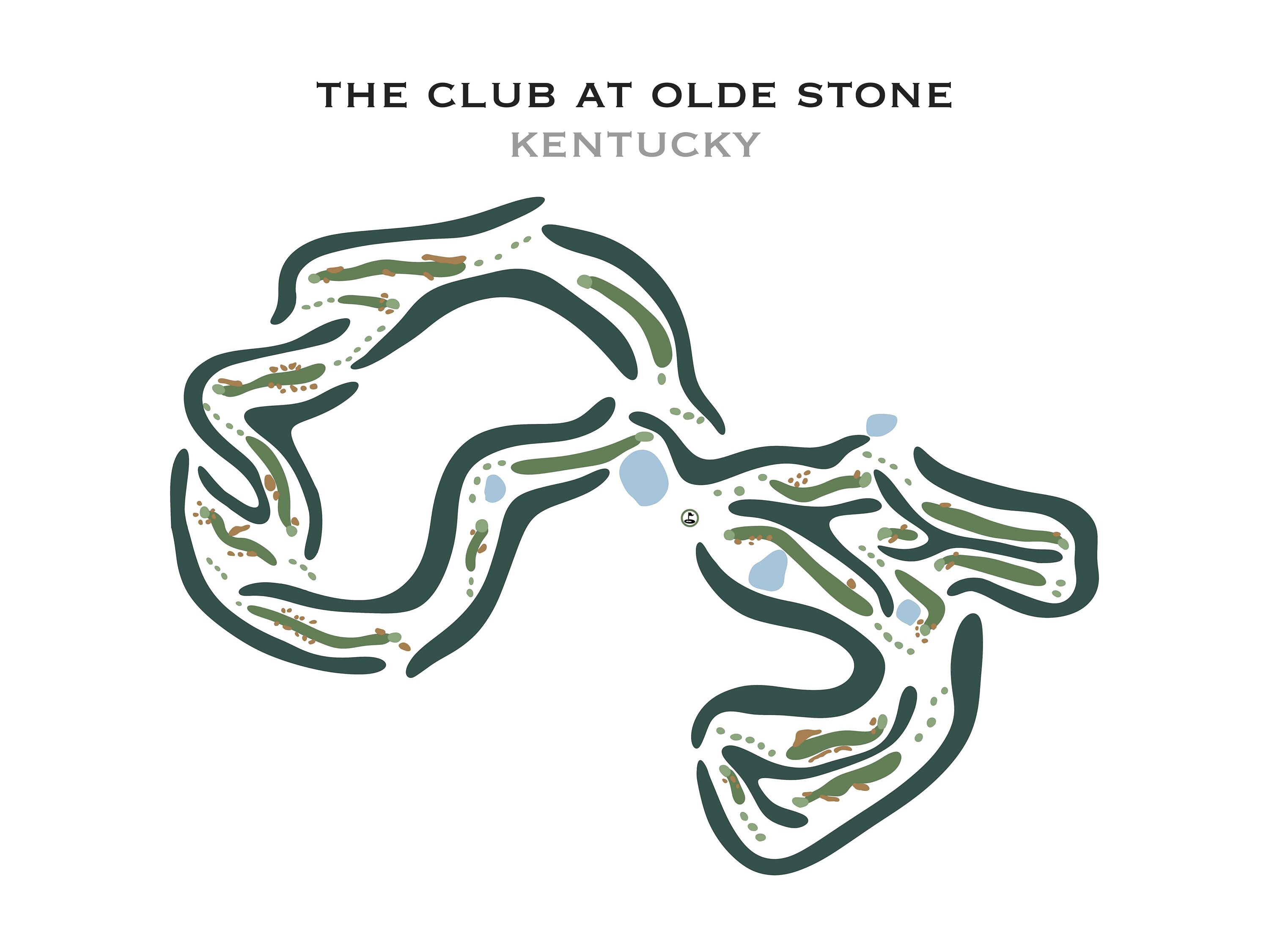 The Club at Olde Stone, KY Golf Course Map, Home Decor, Golfer Gift for ...