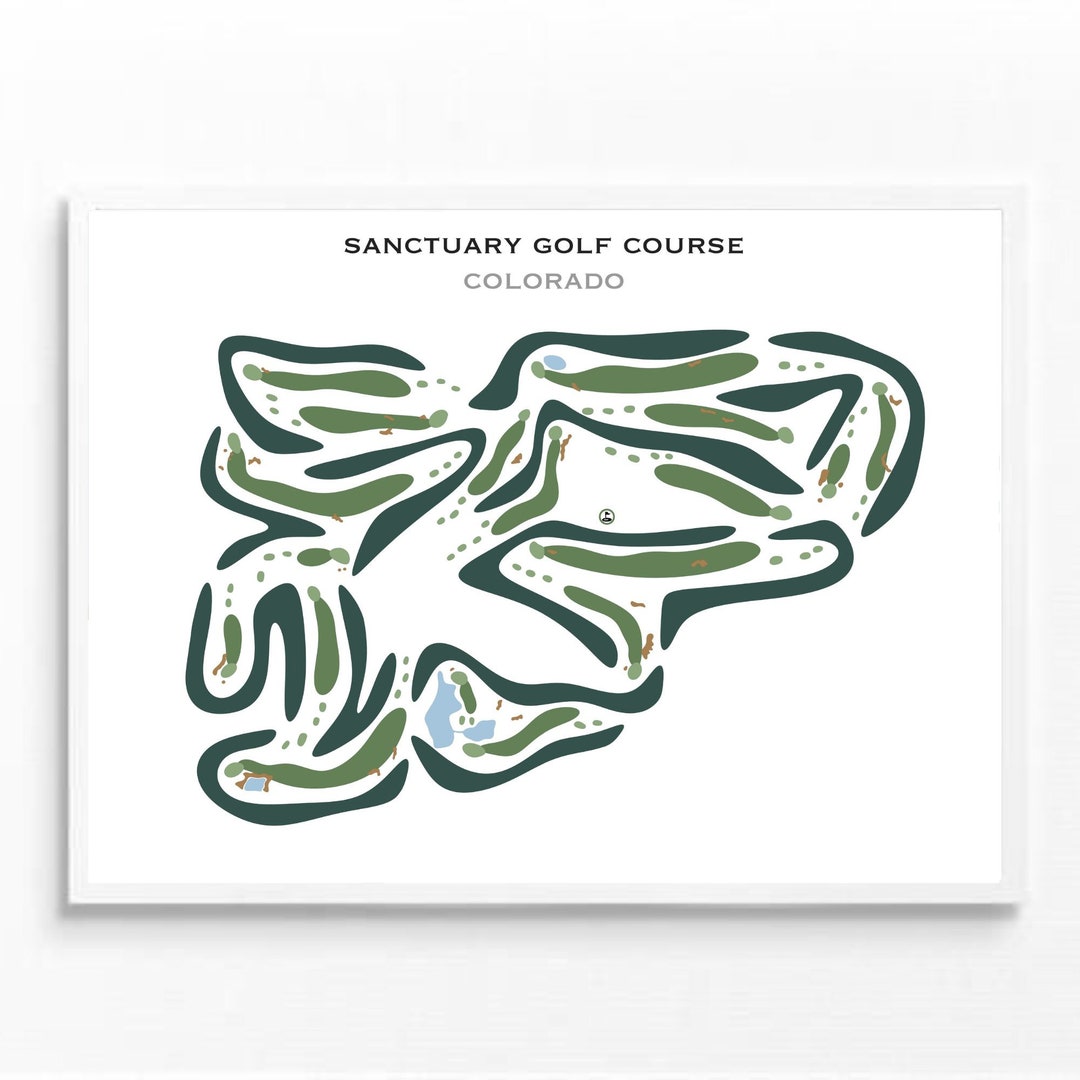 Sanctuary Golf Course CO Golf Course Map Home Decor - Etsy